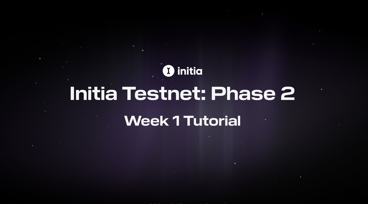 Initia Testnet: Phase 2 - Week 1 tutorial 🪂 DropJet